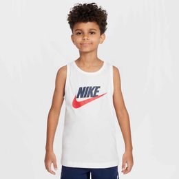 T-Shirt Nike Sportswear "K NSW TANK TEE", Jungen, Gr. XL (164/170), wei&szlig;, obsidian, Obermaterial: 100% Baumwolle, normal, Rundhals, Shirts T-Shirt, &auml;rmelloses Design, Rundhalsausschnitt, ohne Verschluss, ohne Kragen