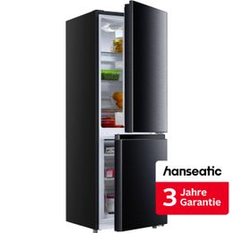 Hanseatic K&uuml;hl-/Gefrierkombination "HKGK14349B", Energieeffizienz: B (A-G), silber (schwarz edelstahl), Rechtsanschlag, wechselbar, K&uuml;hlschr&auml;nke, inkl. 3 Jahre Herstellergarantie, Topseller