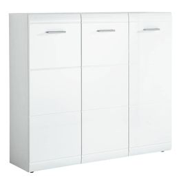 Pharao24.de Schuhschrank Schuhgarderobe 3 t&uuml;rig mit Metallgriffen