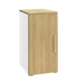 Pharao24.de Hochkommode S&auml;ulenkommode 1 t&uuml;rig mit Holzgriff