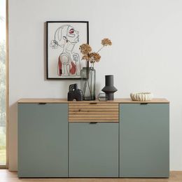 Pharao24.de Sideboard Wohnzimmer Kommode mit einer Schublade 180 cm breit