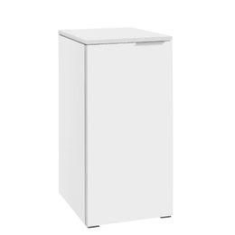 Pharao24.de Hochkommode Kommode in Wei&szlig; mit Metallgriff