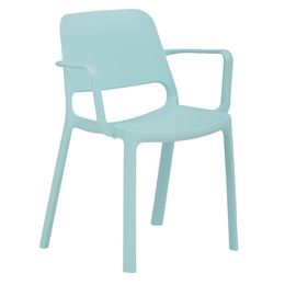 Pharao24.de Outdoor St&uuml;hle Stapelstuhl in Hellblau aus Polypropylen (2er Set)