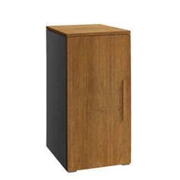Pharao24.de Beistellschrank Telefonschrank in Anthrazit und Eiche dunkel