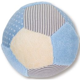 Softball Sterntaler "Stoff, blau/beige", blau (blau, beige), B&auml;lle, Kinder&Oslash;:11cm, Materialmix, f&uuml;r Babys, &Oslash;:11cm