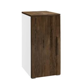 Pharao24.de Kommode Telefonschr&auml;nkchen in Nussbaumfarben & Wei&szlig; 86 cm hoch