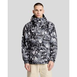Lyle & Scott Industrieller Print Kapuzenanorak