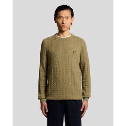Lyle & Scott Leinenmischung Rippstrick Rundhals-Pullover