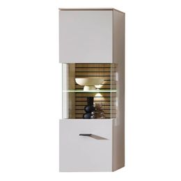 Pharao24.de H&auml;ngevitrine Wand Vitrine in Eiche hell und Hellgrau