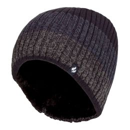 Heat Holders Herren Fleece gef&uuml;ttert gestreifte Winterm&uuml;tze | W&auml;rmehalter | hohe Leistung weich isoliert Thermohut - Navy