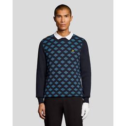 Lyle & Scott Baumwoll-Pullover mit Rundhalsausschnitt und Rautenmuster