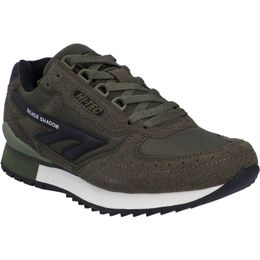 Hi-Tec Silver Shadow PU Wildleder/Polyester Herren Schn&uuml;rschuhe in Dunkeloliv