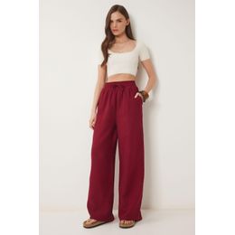 Weite Hosen mit Bindeg&uuml;rtel und Bindungsdetails