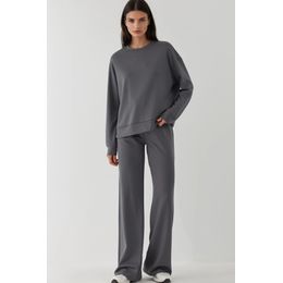 Modal Touch Basic Sweatshirt & Weite Beinhose Zwei-Teile Coord Set