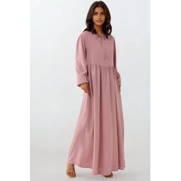 Maxikleid mit A-Linie und Rundhalsausschnitt