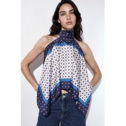Halter-Neck Satin-Schal-Top