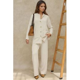 Strukturierter Strick-Overall mit Knopfdetails