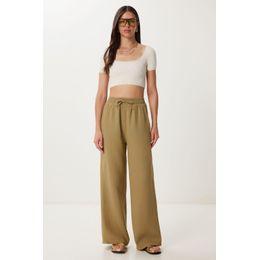 Weite Hosen mit Bindeg&uuml;rtel und Bindungsdetails