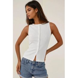 Fitted Pullover mit Knopf details