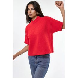 L&auml;ssiger Schnitt Rundhals-Strickpullover