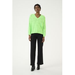 Kaffe Strickpullover Baggy fit light green