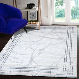 Teppich Sanat "Harmony 3212, auch als L&auml;ufer", grau (hellgrau), B:80cm H:12mm L:150cm, Kunstfaser, Teppiche, Teppich, Wohnzimmer, Kurzflor, modern, abtrakt, Schlafzimmer