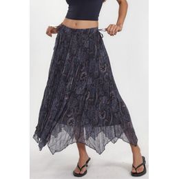 Hochtaillierter Paisley-Midi-Rock