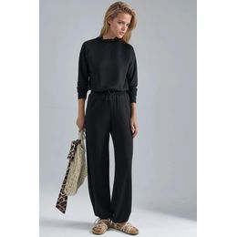Modal Touch Halb-Turtleneck Bluse & Elastische Taillenhose