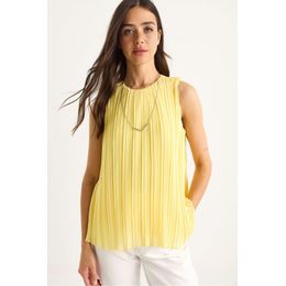 Strukturierte Siphonbluse mit Accessoire-Detail