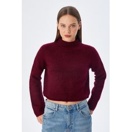Damen Gestrickter Pullover mit verk&uuml;rztem Schnitt