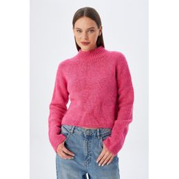 Damen kurz geschnittenes gestricktes Sweatshirt