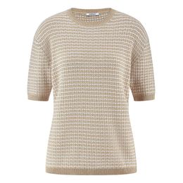 Peter Hahn - Rundhals-Pullover, beige, Gr. 42 / M - Baumwolle