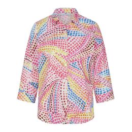 Peter Hahn - Bluse mit 3/4-Arm, mehrfarbig, Gr. 42 / M - Baumwolle