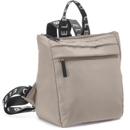 Rucksack ELBSAND "Freizeitrucksack, City-Rucksack, Tasche, Damentasche", Gr. B/H/T: 29cm x 28cm x 15cm, beige (sand), Stoff, Textil, clean, unifarben, Rucks&auml;cke Rucksack, aus weichem Material VEGAN