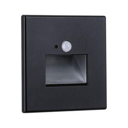 Paulmann LED Einbauleuchte "LED Wandeinbauleuchte Edge Quadro 1,2W 25lm 230V 2700K", schwarz, 1, H: 8cm, 1 Stk., Leuchten, Bewegungsmelder