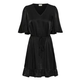 Midikleid Kaffe "Kleid KAdevi", Damen, Gr. 44, N-Gr, schwarz (schwarz deep), Obermaterial: 55% Viskose CV. 45% Polyester PES., Kleider Midikleid