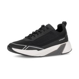 Sneaker ROLLINGSOFT, Herren, Gr. 9 (43), schwarz, Lederimitat, Textil, Schuhe Sneaker, Freizeitschuh, Halbschuh, Schn&uuml;rer mit Details in der Sohle, G-Weite