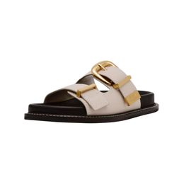Pantolette Steve Madden "Steve Madden Pantoletten Leder", Damen, Gr. 37, wei&szlig; (sanftes wei&szlig;), Leder, Schuhe Pantolette