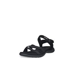 Trekkingsandale Ecco "Ecco OFFROAD ROAM W", Damen, Gr. 41, schwarz, Leder, Textil, Schuhe, Outdoorschuh, Sommerschuh, Freizeitsandale, mit Klettverschl&uuml;ssen