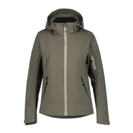 Outdoorjacke Icepeak "Icepeak Softshell jacke Bathgate", Damen, Gr. 38, granit, Stoff;Softshell, 100% Polyester, normal, Jacken Outdoorjacke
