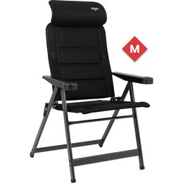 Crespo Air Deluxe Compact AP/237 Campingstuhl mit verstellbarer R&uuml;ckenlehne und Kopfst&uuml;tze M schwarz - Klappst&uuml;hle