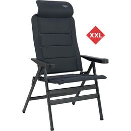 Crespo Air Deluxe Compact AP/241 Campingstuhl mit verstellbarer R&uuml;ckenlehne und Kopfst&uuml;tze XXL grau - Klappst&uuml;hle