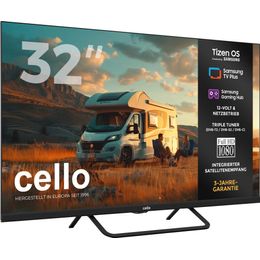 Cello CTrav Smart Tizen OS Camping LED TV mit Pitch Perfect Sound System, Triple Tuner, WLAN, Bluetooth, 12/24/230 V, 32 Zoll - Fernseher