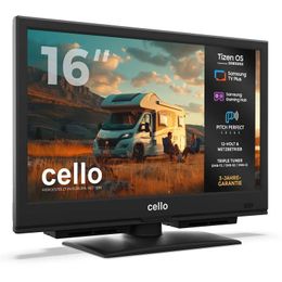 Cello CTrav-16TZ Smart Tizen OS Camping LED TV mit Triple Tuner, WLAN, Bluetooth, 12/24/230 V, 16 Zoll - Fernseher