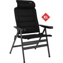 Crespo Air Deluxe Compact AP/238 Campingstuhl mit verstellbarer R&uuml;ckenlehne und Kopfst&uuml;tze XL schwarz - Klappst&uuml;hle