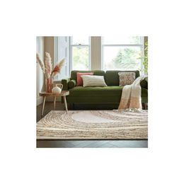 Wollteppich abstrakt Natur-Orange 80 x 150 cm - HUMBER KADIMA DESIGN