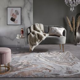 Teppich abstrakt Rosa-Grau 80 x 150 cm - OUSE KADIMA DESIGN