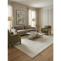 KADIMA DESIGN Teppich EDEN-Lazonby, geometrisch, Elfenbein, 120 x 170 cm