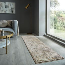 L&auml;ufer geometrisch Erdt&ouml;ne 60 x 230 cm - ADUR KADIMA DESIGN