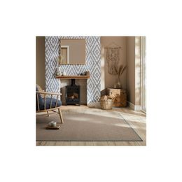 KADIMA DESIGN Jute-Teppich geometrisch Braun-Blau 200 x 290 cm - CARRON Kadima